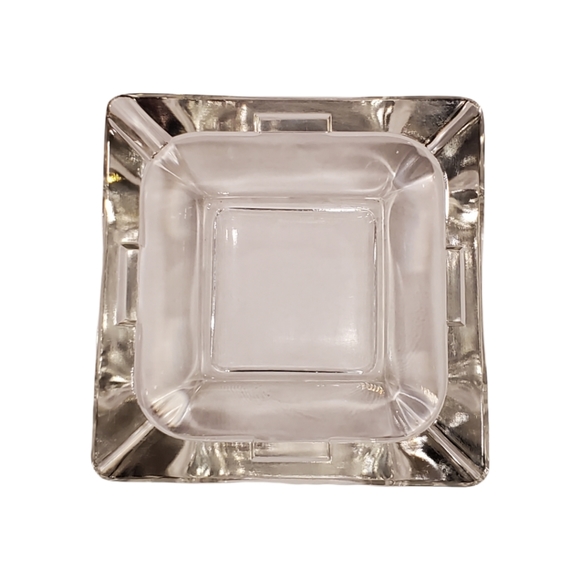 Unknown | Accents | Vintage Mid Century Modern Heavy Solid Clear Glass ...